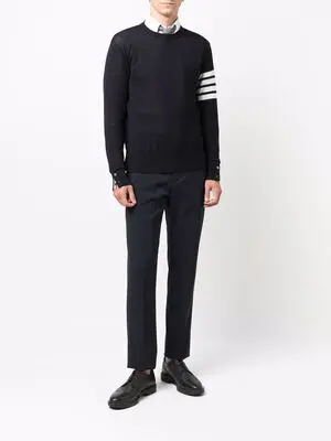 Thom Browne 4-bar Knitted Jumper - Blue