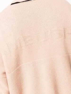 AMBUSH Logo-intarsia Knit Cardigan - Neutrals