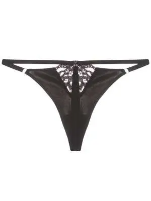 Fleur Du Mal Charlotte Lace G-string - Black