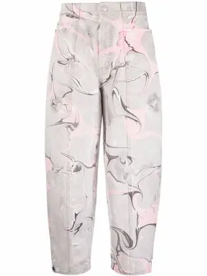 Stella McCartney Marble-print Tapered Jeans