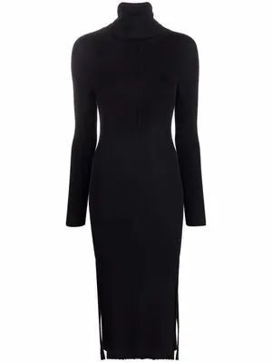 Philosophy Di Lorenzo Serafini Ribbed-knit Fitted Midi Dress