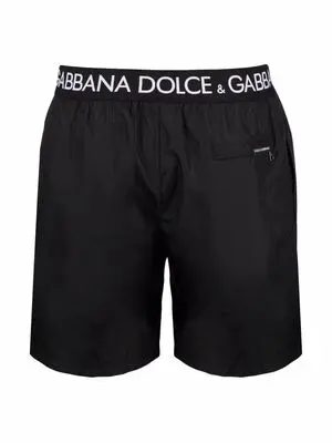 Dolce & Gabbana Logo-waistband Swim Shorts