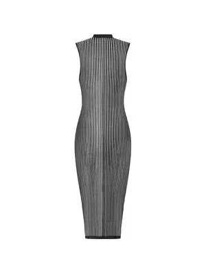MAISON CLOSE Striped Midi Dress