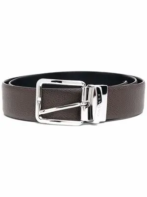 Canali Grained Leather Belt