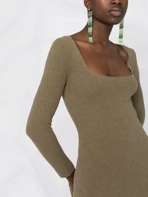 Nanushka Leah Knitted Mini Dress - Green