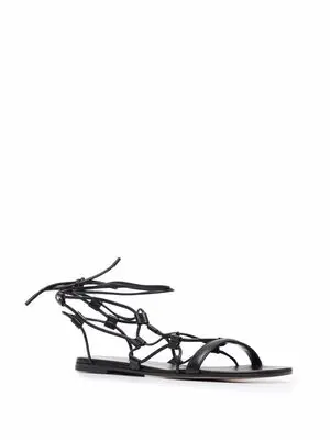 GIANVITO ROSSI Lace-up Leather Sandals