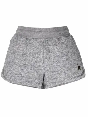 GOLDEN GOOSE Embroidered-logo Shorts - Grey