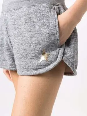 GOLDEN GOOSE Embroidered-logo Shorts - Grey