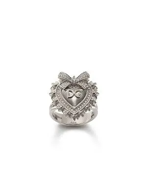 Dolce & Gabbana 18k White Gold Devotion Diamond Ring - Silver