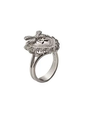 Dolce & Gabbana 18k White Gold Devotion Diamond Ring - Silver