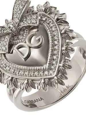 Dolce & Gabbana 18k White Gold Devotion Diamond Ring - Silver