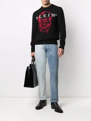 Philipp Plein Skull Intarsia-knit Jumper