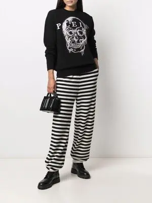 Philipp Plein Intarsia-knit Skull Jumper - Black
