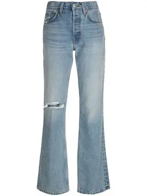 RE/DONE Distressed Bootcut Jeans