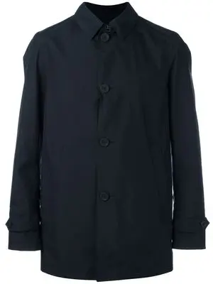 Herno Classic Buttoned Coat - Blue
