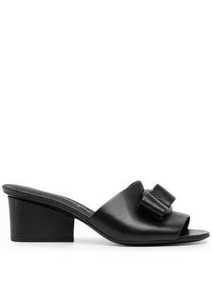 Ferragamo Block Heel Mules Clogs For Women
