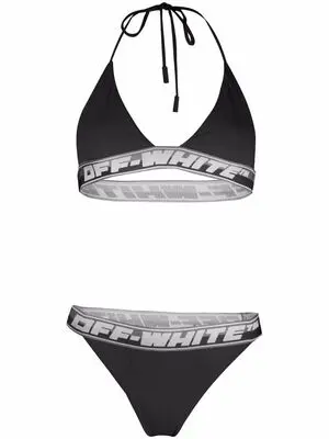 Off-White Logo-band Bikini Set - Black