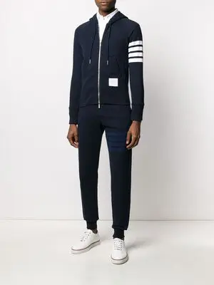Thom Browne 4-bar Cotton Hoodie - Blue