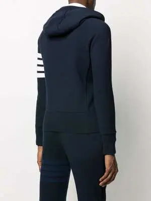 Thom Browne 4-bar Cotton Hoodie - Blue