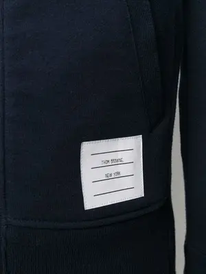 Thom Browne 4-bar Cotton Hoodie - Blue