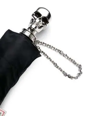 Alexander Mcqueen Foldable Skull Umbrella - Black | Editorialist