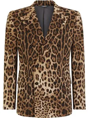 Dolce & Gabbana Leopard-print Double-breasted Suit