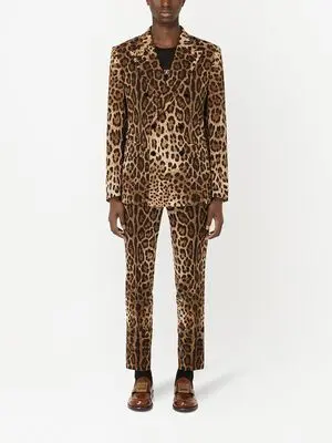 Dolce & Gabbana Leopard-print Double-breasted Suit