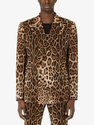 Dolce & Gabbana Leopard-print Double-breasted Suit