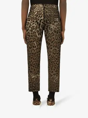 Dolce & Gabbana Leopard-print Cropped Trousers