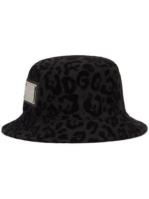 Dolce & Gabbana Leopard-print Bucket Hat - Black
