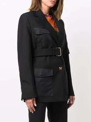 Versace Long-sleeve Belted Jacket