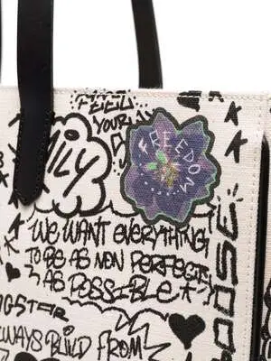 GOLDEN GOOSE Graffiti-print Large Tote Bag