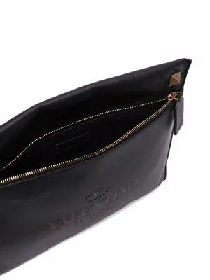 Valentino Garavani Rockstud-embellished Clutch - Black