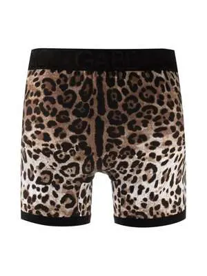 Dolce & Gabbana Leopard-print Long-leg Briefs - Neutrals