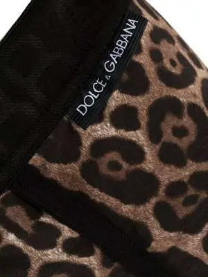 Dolce & Gabbana Leopard-print Long-leg Briefs - Neutrals