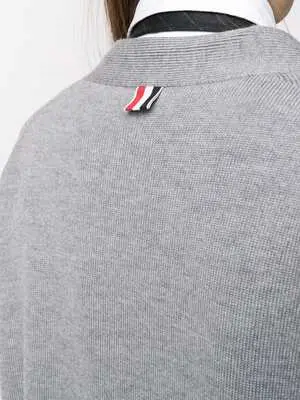 Thom Browne Oversized 4-bar Stripe Cardigan - Grey