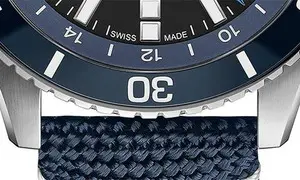 MIDO Ocean Star Gmt Automatic Strap Watch - Blue/ Silver