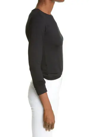 L'Agence Tess Long Sleeve Top - Black