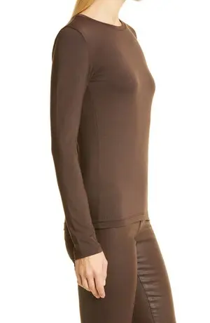 L'Agence Tess Long Sleeve Top - Espresso