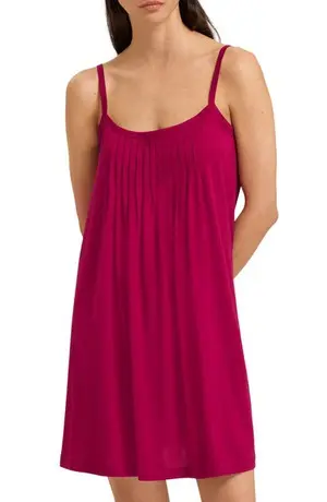 Hanro Juliet Babydoll Chemise Intense Garnet