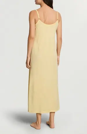 Hanro Juliet Pleat Neck Nightgown - Vanilla Highlight
