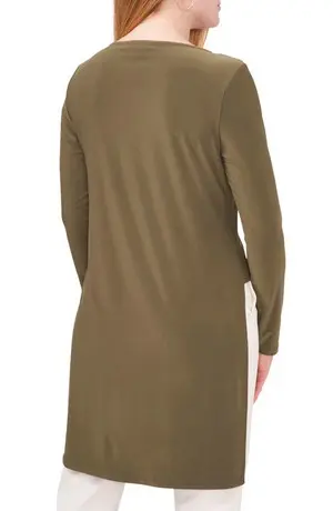 Chaus Asymmetrical Hem Long Sleeve Tunic