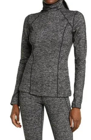 Zella Space Dye Tech Turtleneck Training Top
