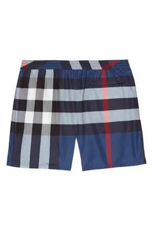 Burberry Guildes Check Swim Trunks - Carbon Blue Ip Check