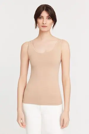 Cuyana Women's Seamless Tank Top Beige