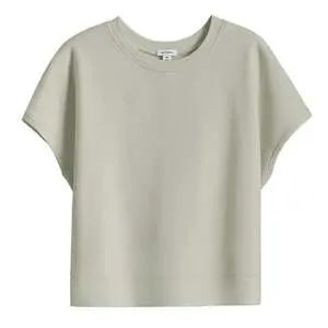Cuyana French Terry Short Sleeve Sweatshirt - Sage