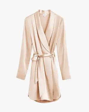 Cuyana Washable Charmeuse Robe - Pearl