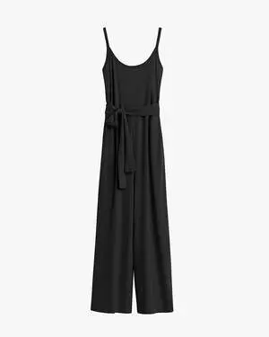 Cuyana V-Back Jumpsuit Black