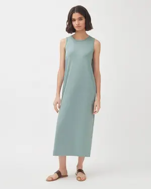 Cuyana Drape-Back Dress Sea Foam