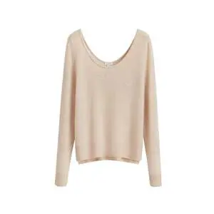 Cuyana Single-origin Cashmere Scoop Neck Sweater - Beige